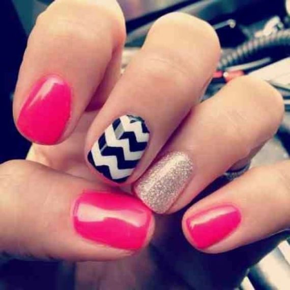 Unique Chic Chevron Nails Designs - ALL FOR FASHION DESIGN