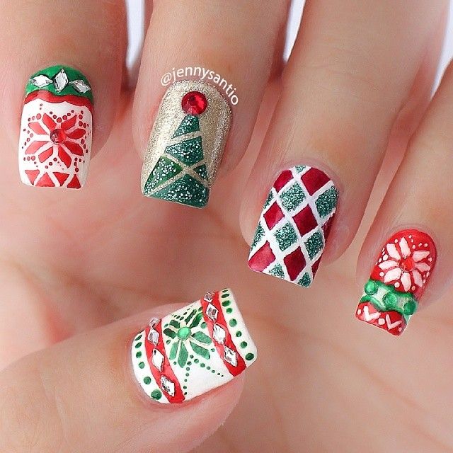16 Fascinating DIY Christmas Nail Designs That Will Impress You - ALL ...