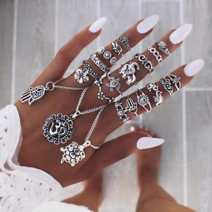How To Combine Rings For Best Boho Look - ALL FOR FASHION DESIGN