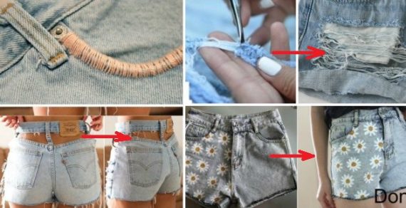 Easy DIY Tutorials To Transform Your Old Denim Shorts Into Modern Piece ...