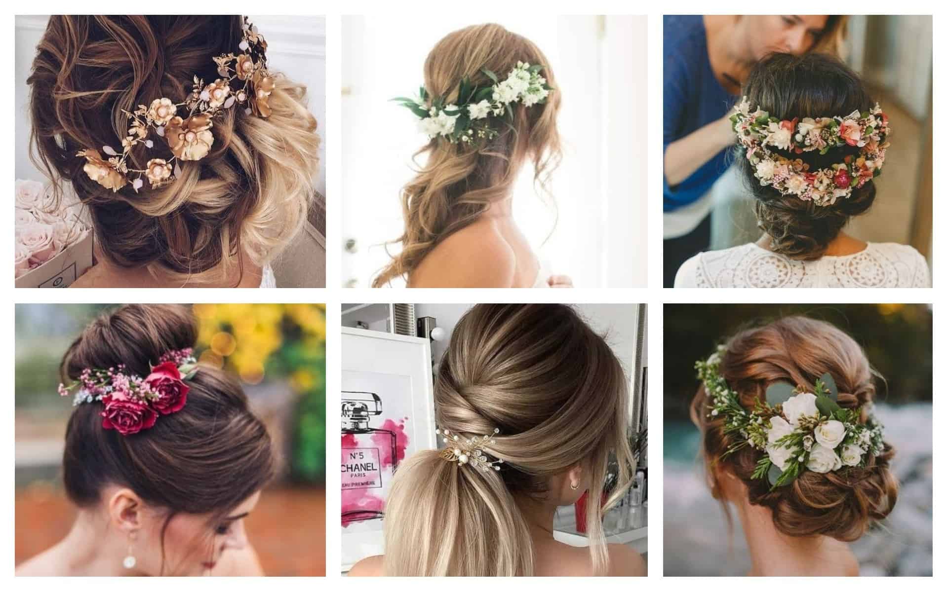 Stunning Spring Wedding Hairstyles With Floral Details - ALL FOR ...
