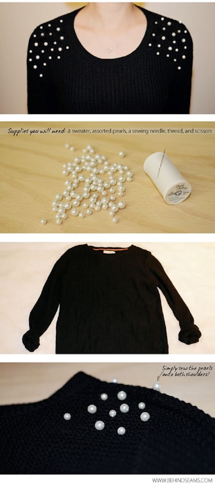 Step By Step DIY Tutorials To Upgrade Your Old Sweater Into A New ...