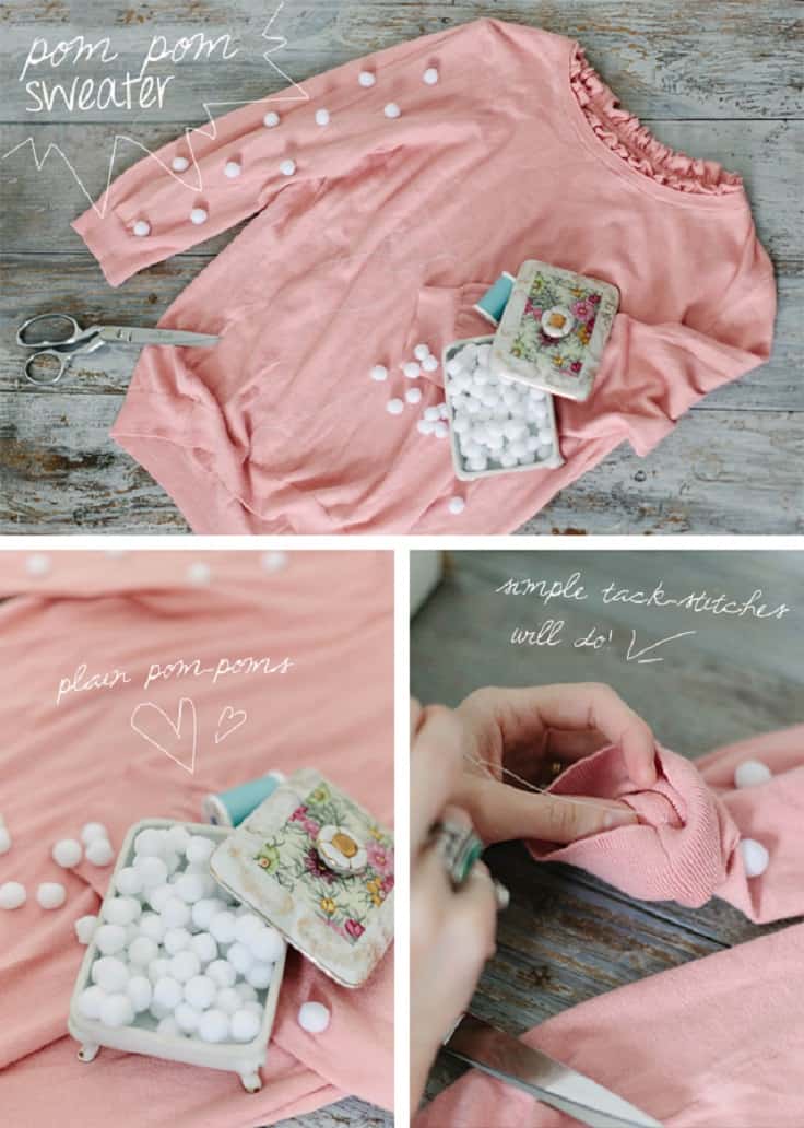 Step By Step DIY Tutorials To Upgrade Your Old Sweater Into A New ...
