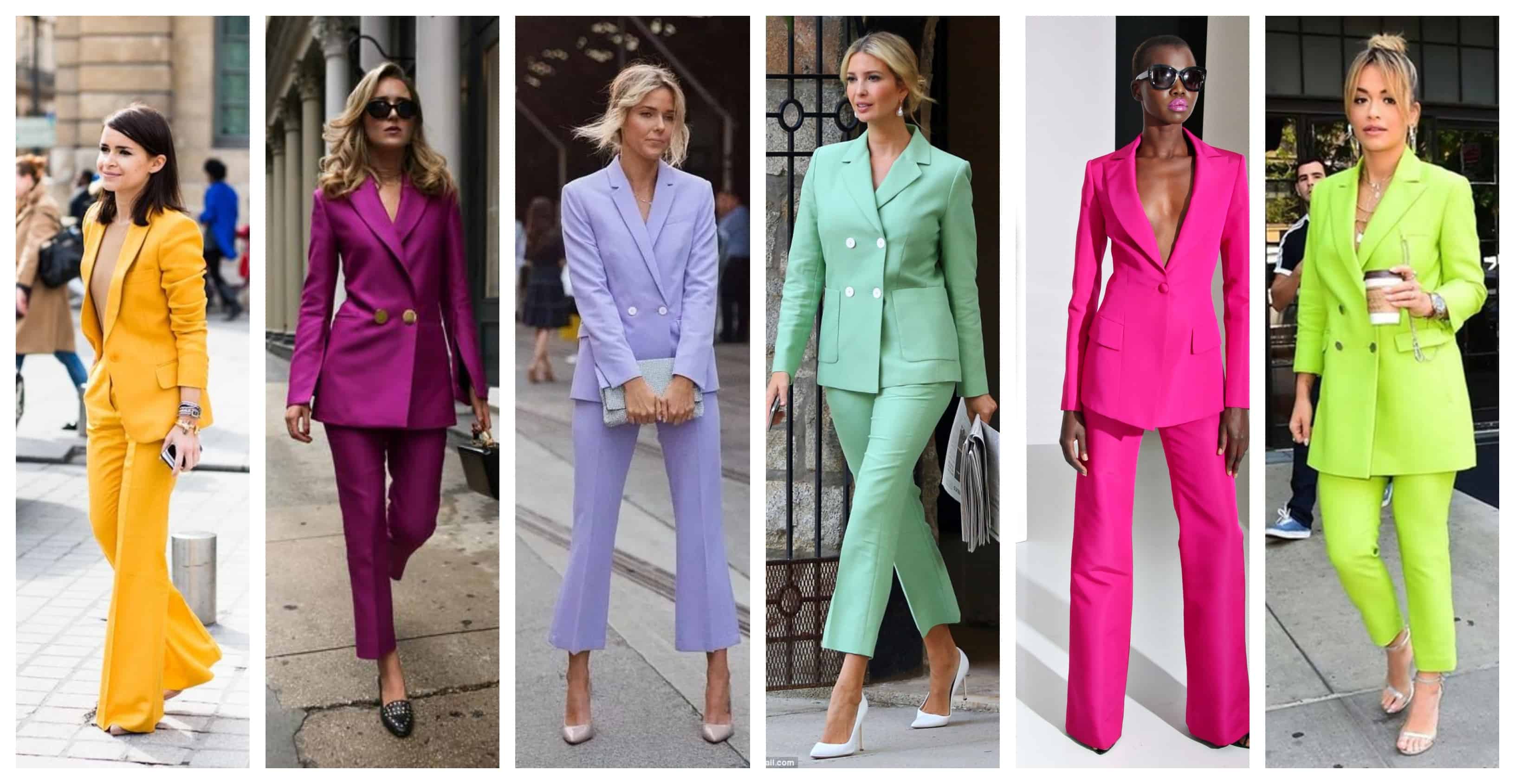 Spring 2019 Biggest Trend Bold Colored Women Suits For Stylish And