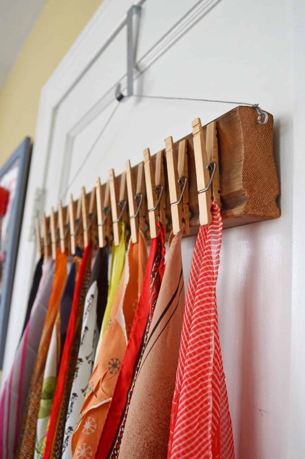 DIY Scarves Storage Solutions To Organize All Your Scarves - ALL FOR ...