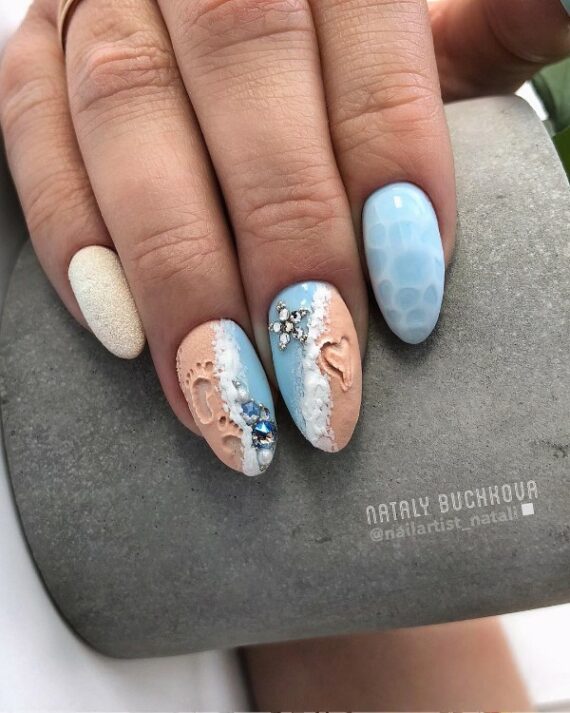 Beautiful Sea Manicure Ideas That Scream Summer - ALL FOR FASHION DESIGN